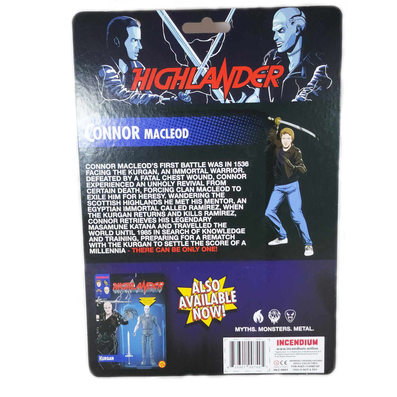 Incendium FigBiz Highlander Connor MacLeod 5" Action Figure HLC0001