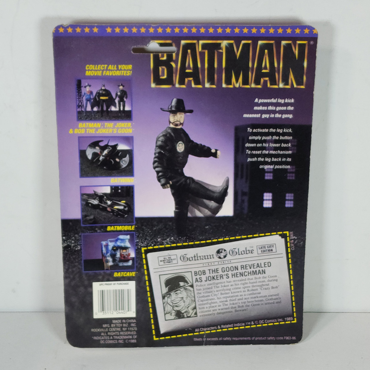 Vintage 1989 Toy Biz Batman Movie Bob Action Figure