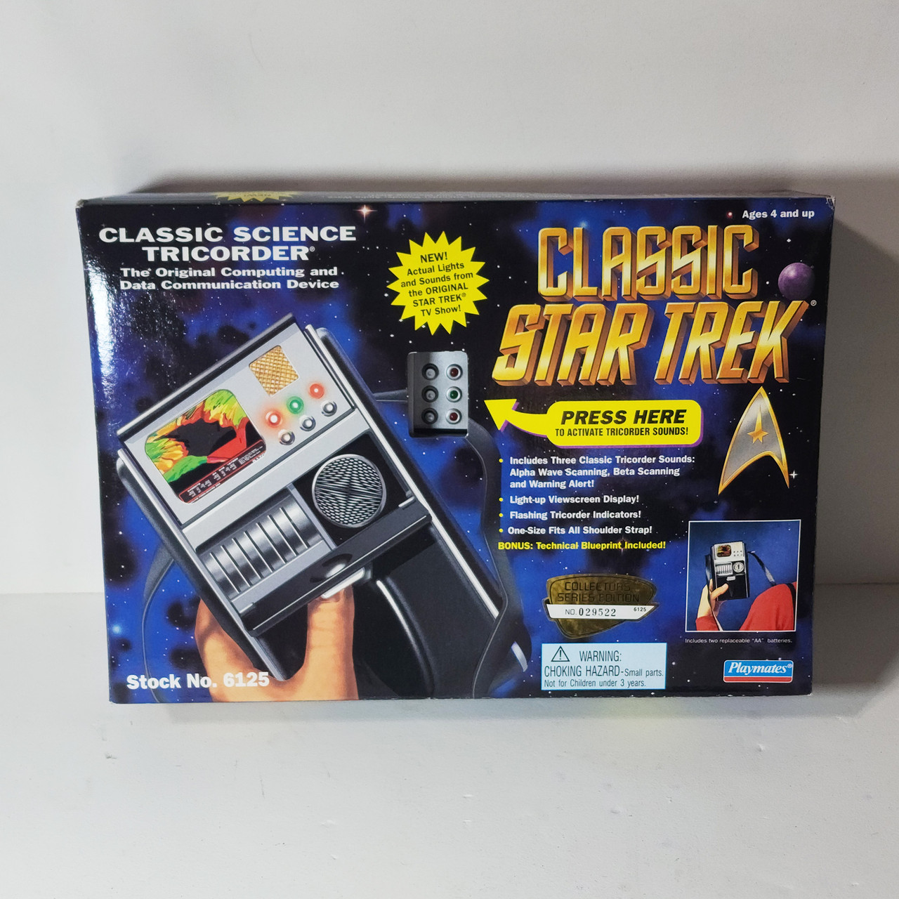 Vintage 1995 Classic Star Trek TOS Science Tricorder Playmates 6125