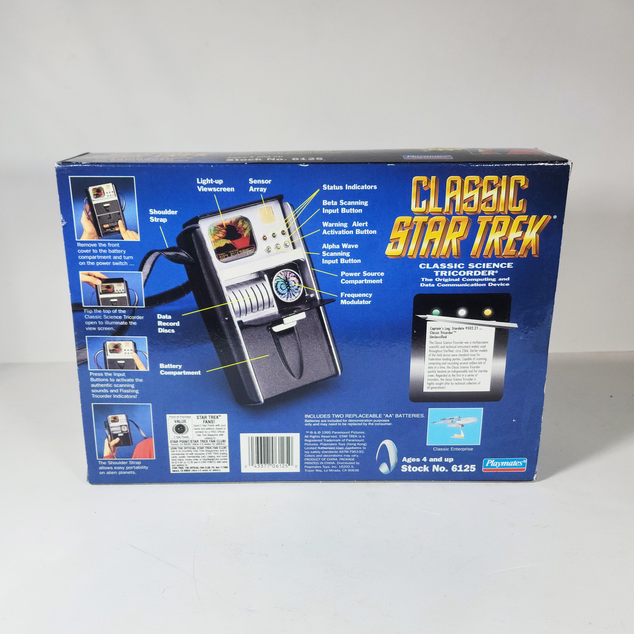 Vintage 1995 Classic Star Trek TOS Science Tricorder Playmates 6125