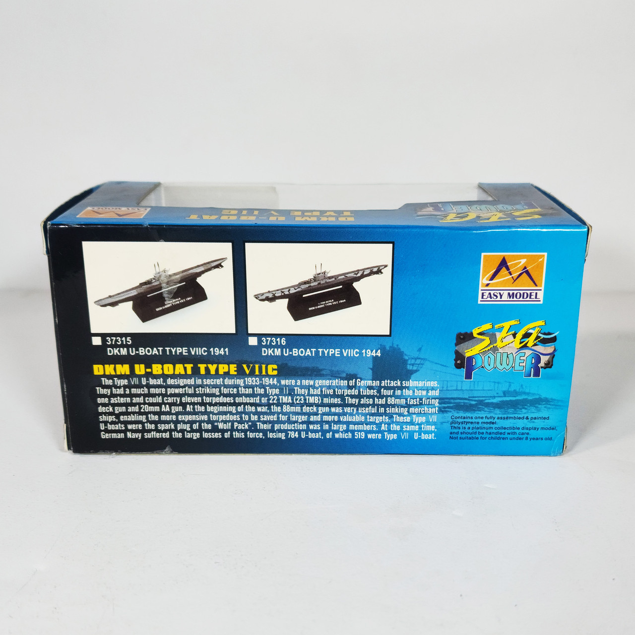Easy Model DKM U-Boat Type VIIC Submarine 1:700 Scale Plastic Display ...