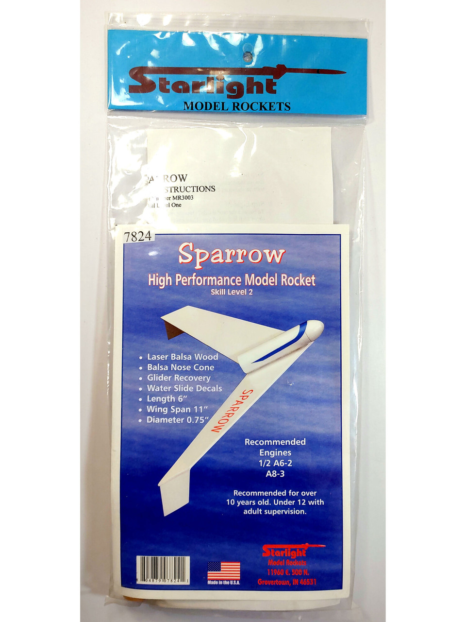 Starlight Rockets Sparrow Model Rocket Kit STR7824