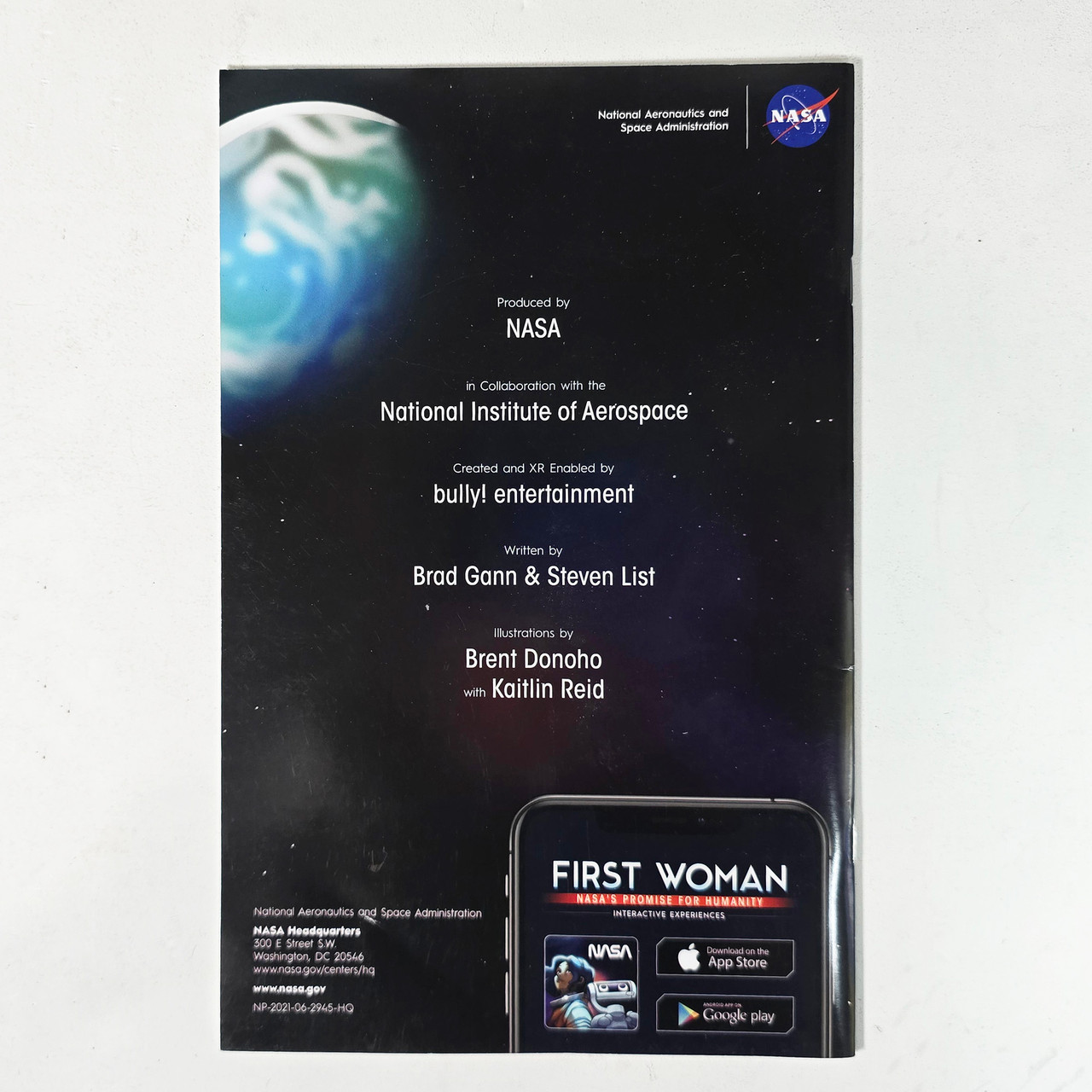 NASA First Woman 2021 NYCC Exclusive Comic XR Enabled Graphic Novel