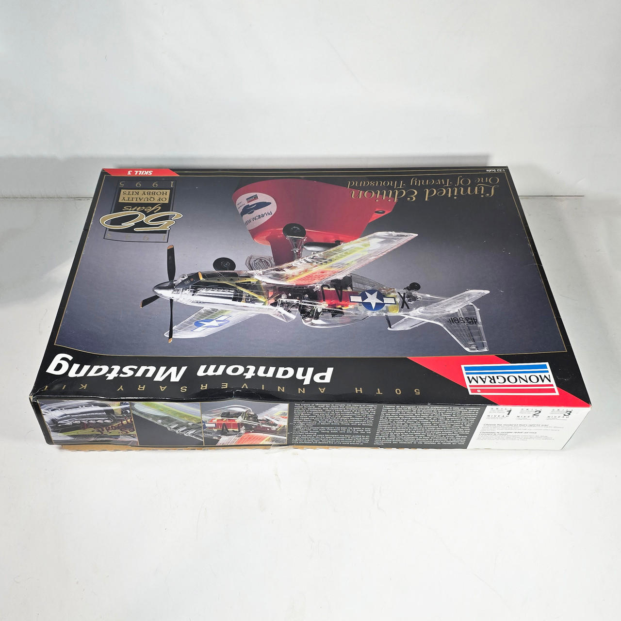 Monogram 50th Anniversary Phantom P-51 Mustang 1:32 Scale Motorized ...