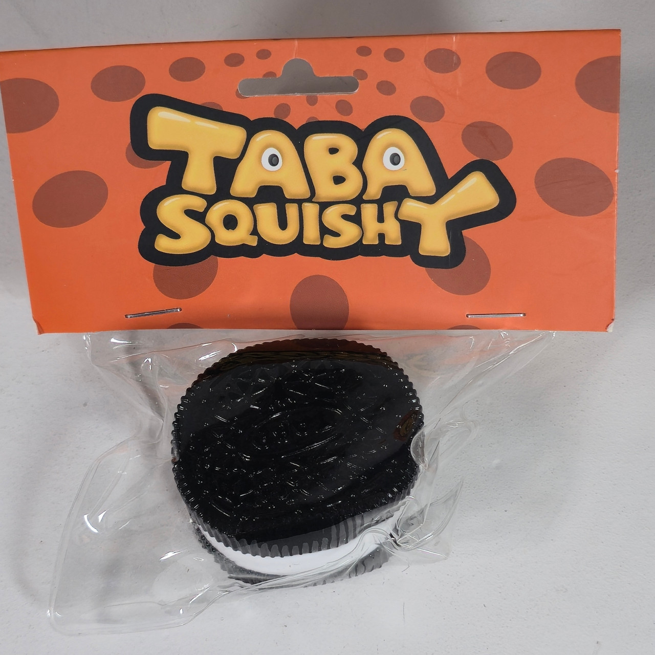 Taba Squishy Black-White Oreo Sandwich Cookie (60g) Squishy Stress Toy