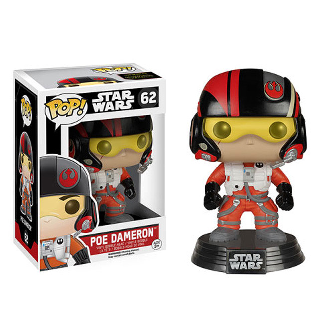 Funko Pop 62 Star Wars The Force Awakens Poe Dameron Vinyl Bobble-Head ...