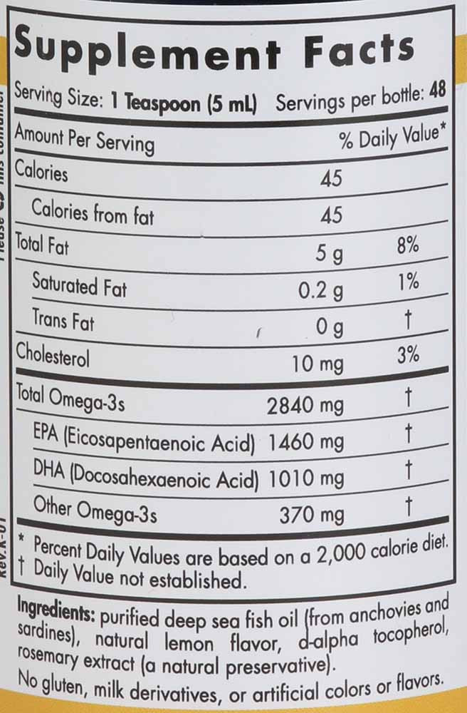 ProOmega Liquid, Lemon Flavor 8 oz - HealthyUStore