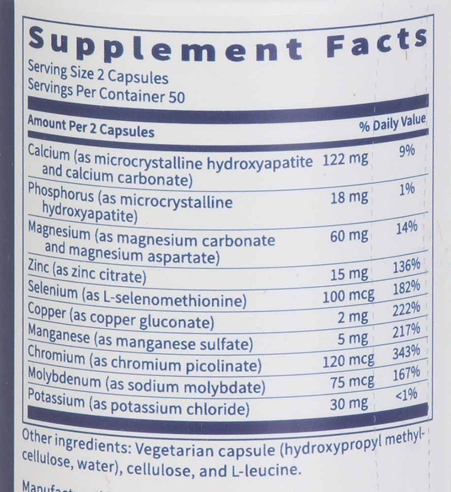 Multi-Mineral Complex Without Iron, 100 caps - HealthyUStore