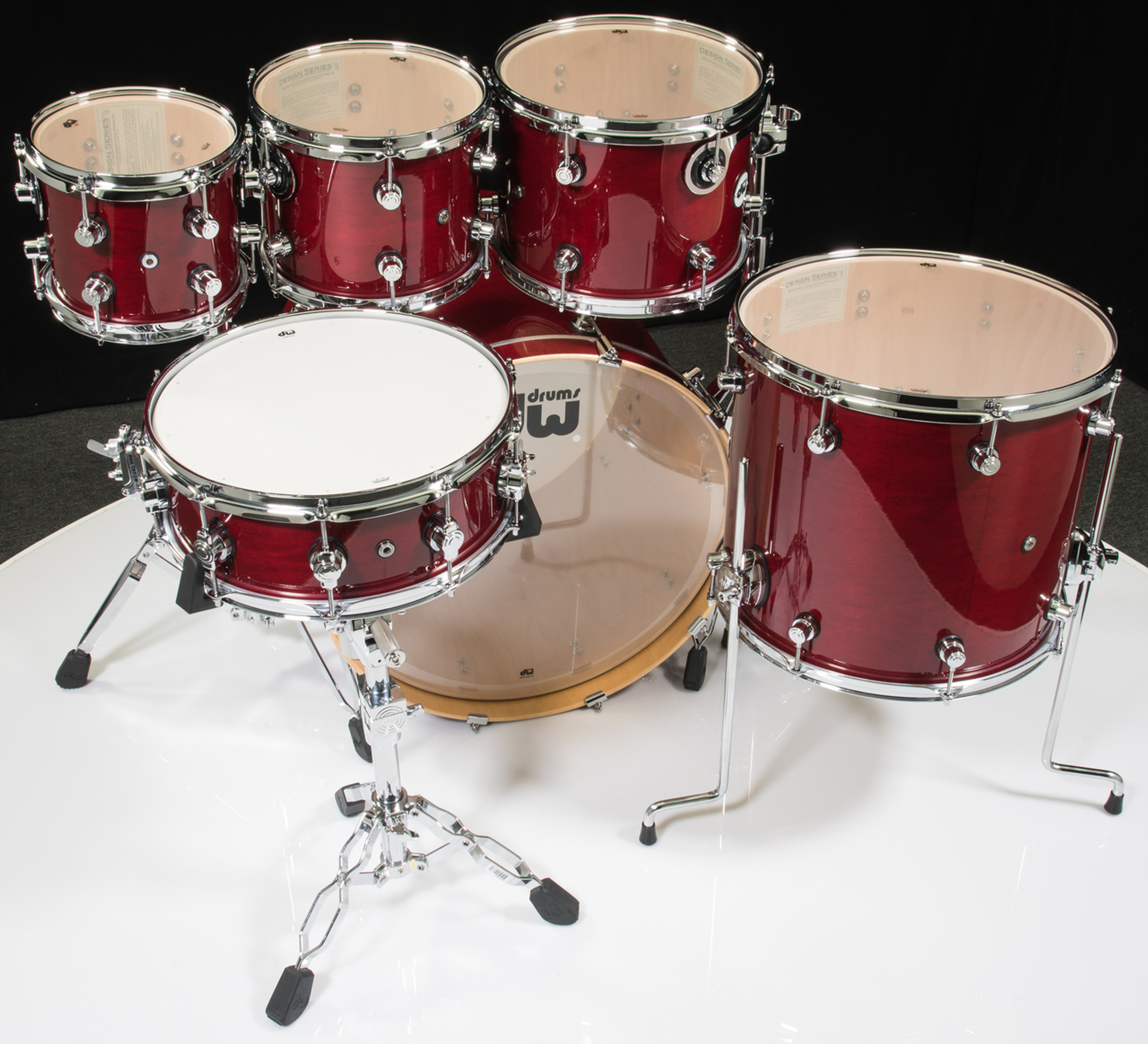 Dw Design Series 6pc Drum Set Cherry Stain