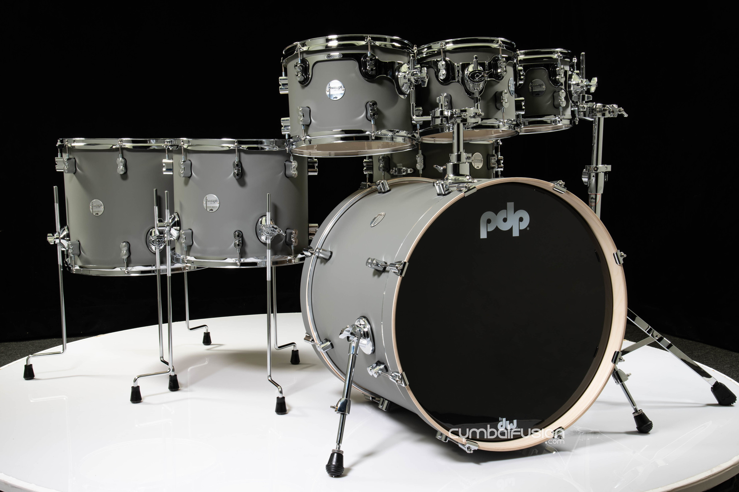 Pdp Concept Maple 7pc Shell Pack Satin Pewter