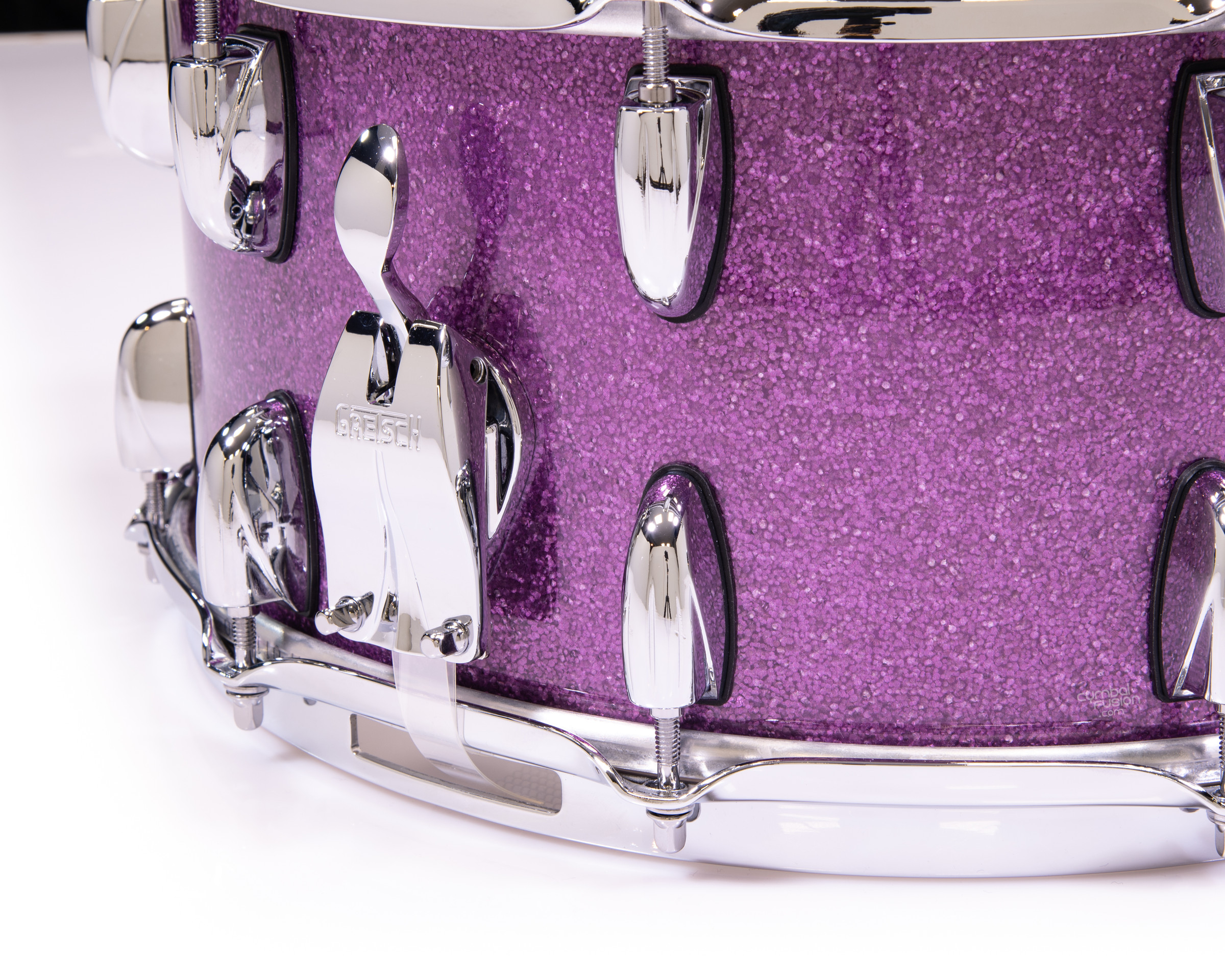 Gretsch Brooklyn 7x14 Snare Double Row Lugs Purple Sparkle Nitron