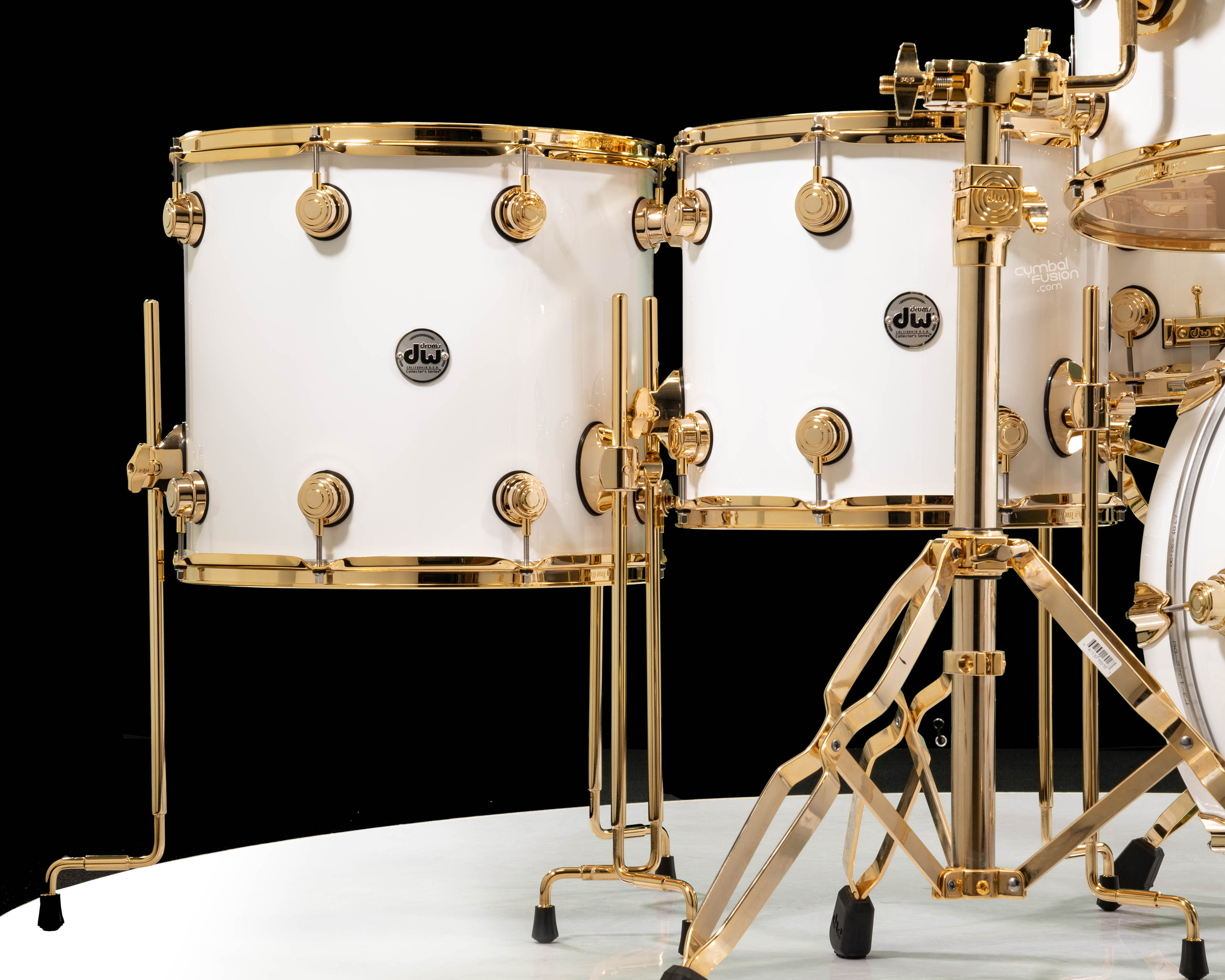 Dw Collectors 7pc Maple Ssc Kit Gloss White Lacquer Wgold Hardware