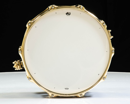 DW Collector's 6.5x14 Black Nickel over Brass 8-Lug Snare w/Gold HW ...