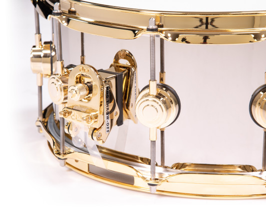 DW Collector's Series 8x14 Black Nickel over Brass Snare Gold Hardware ...