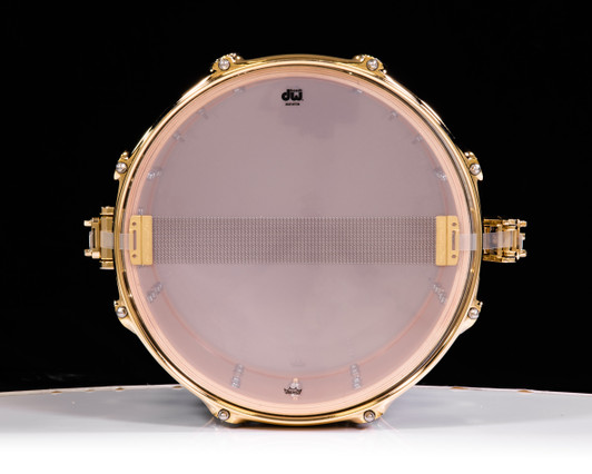 DW Collector's Series Snare 8x14 - Gold Glass - Gold Hardware