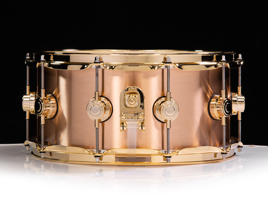 DW Collector's Series Concrete 6.5x14 Snare Drum Gold Hardware