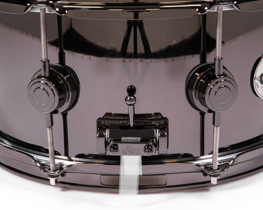DW Collector's 6.5x14 Black Nickel over Brass 8-Lug Snare w/Gold HW ...