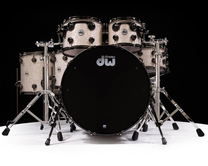 DW Collector's 6pc Purpleheart Kit - Broken Glass w/Black Hoops