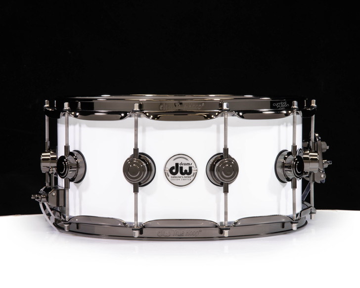 DW Collector's 6.5x14 Brass Snare Drum w/Black Nickel - Polar White ...