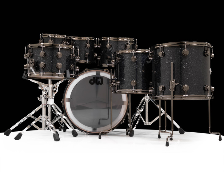 Dw Collectors 7pc Ssc Maple Shell Pack Black Ice With Black Nickel