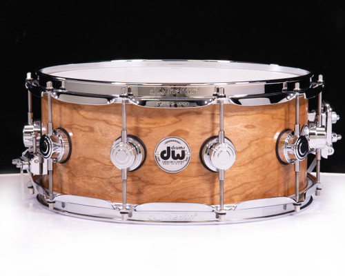 DW Collector's Series 6.5x14 Pure Cherry Snare - Natural Satin Oil