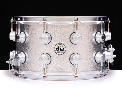 DW Collector's 8x14 SSC Maple - Silver Flake Lacquer w/Satin Chrome ...