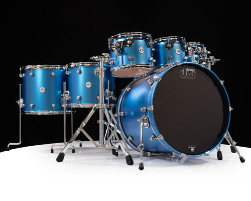DW Design Series 7pc Kit - Aqua Metallic, CymbalFusion Exclusive ...
