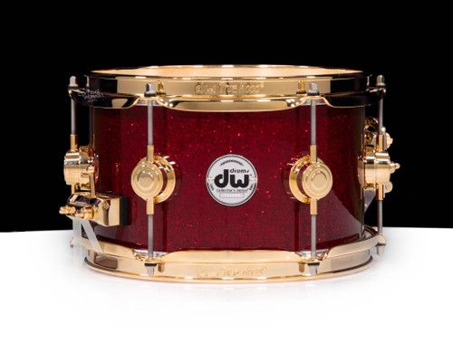 DW Collector's 6x10 SSC Maple Snare - Ruby Glass w/Gold HW ...