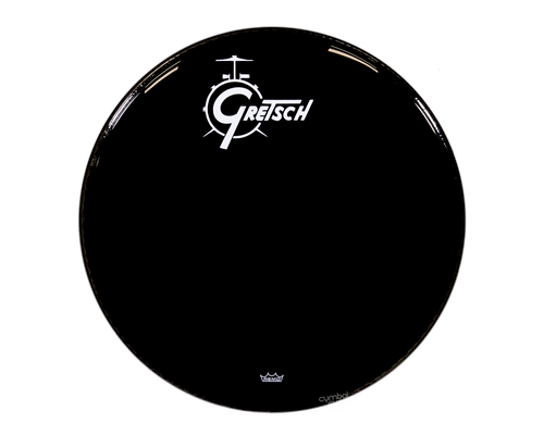 Gretsch Logo Ebony 20" Bass Drum Head - CymbalFusion.com