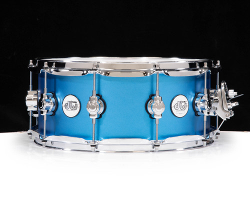 DW Design Series 6x14 Maple Snare Drum - Aqua Metallic - CymbalFusion.com