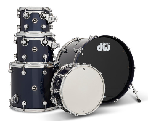 DW Drums DWe 5-Piece Shell Pack- Midnight Blue Metallic - CymbalFusion.com