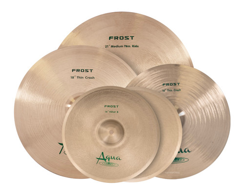 Aqua Frost 4pc Cymbal Pack (14/16/18/21) - CymbalFusion.com