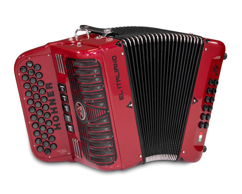 Hohner Anacleto El Italiano III S 5 Switch Chrome Hardware - Red ...