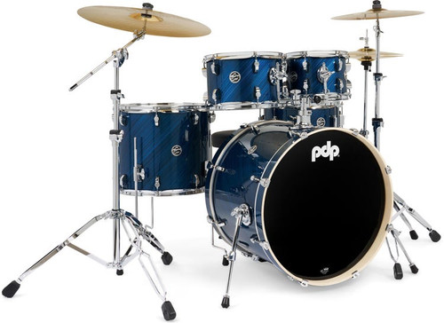 PDP Mainstage 5pc Complete Drum Kit - Twisted Blue Steel - CymbalFusion.com