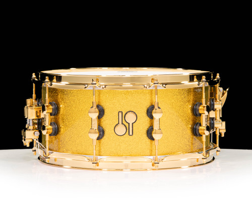 Sonor SQ2 14x6.5 Vintage Maple Snare - Gold Sparkle Lacquer - Gold Hardware