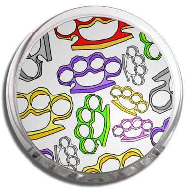 Knuckle Duster Pattern - Fridge Magnet Memo Clip | BadgeBeast.co.uk