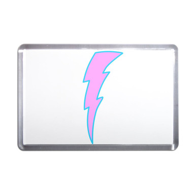 Lightning Bolt Pink - Plastic Fridge Magnet | BadgeBeast.co.uk