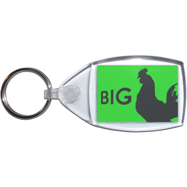 Big C*ck - Clear Plastic Key Ring | BadgeBeast.co.uk