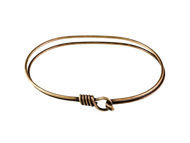 51-712-01-6 Antiqued Brass Plated Double Wire Locking Bracelet ...
