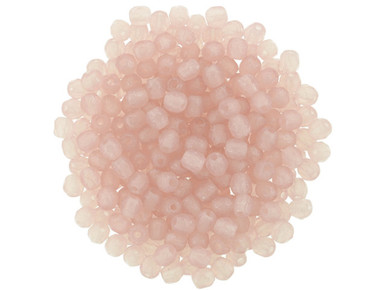 Fire-Polish 2mm : Flash Pearl - Milky Pink (50pcs) - Rings & Things