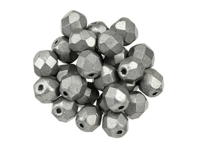 Fire-Polish 6mm : ColorTrends: Saturated Metallic Frost Gray (25pcs ...