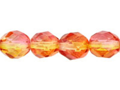 Fire-Polish 8mm : Dual Coated - Fuchsia/Lemon (25pcs) - Rings & Things