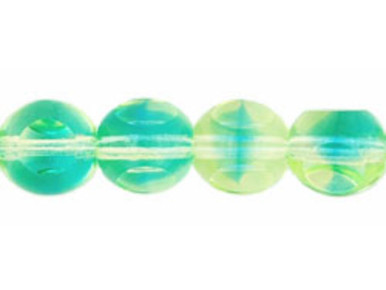 German Style Triangle 8mm : Green/Blue (25pcs) - Rings & Things