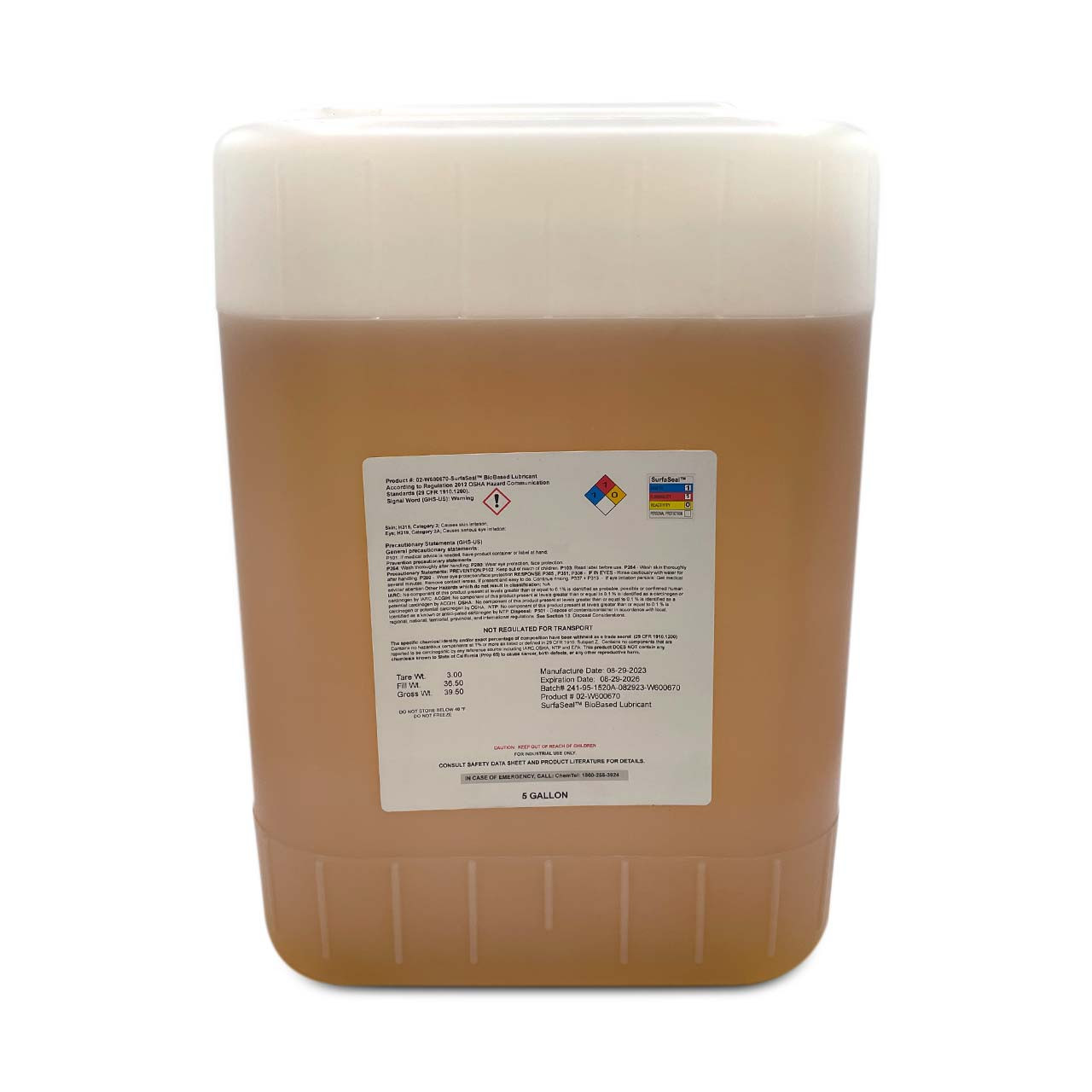 SURFASEAL BIOBASED LUBRICANT - 5 GAL