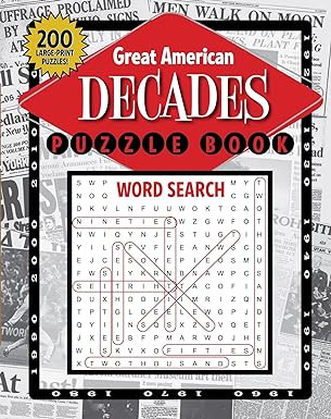 Great American Decades Puzzle Book: Word Search - Book Mark