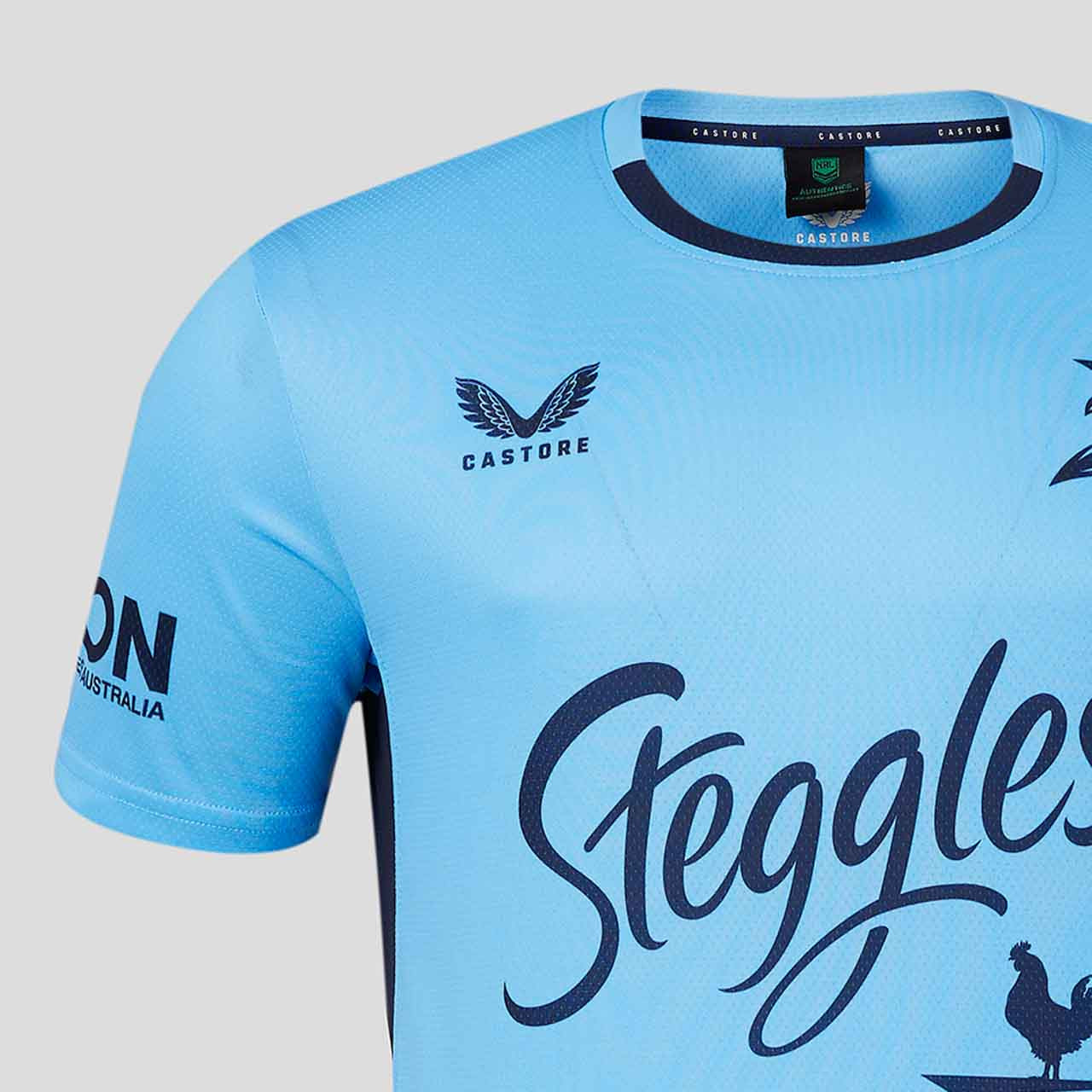 Sydney Roosters 2024 Castore Mens Training Tee Bondi Blue - Roosters Shop