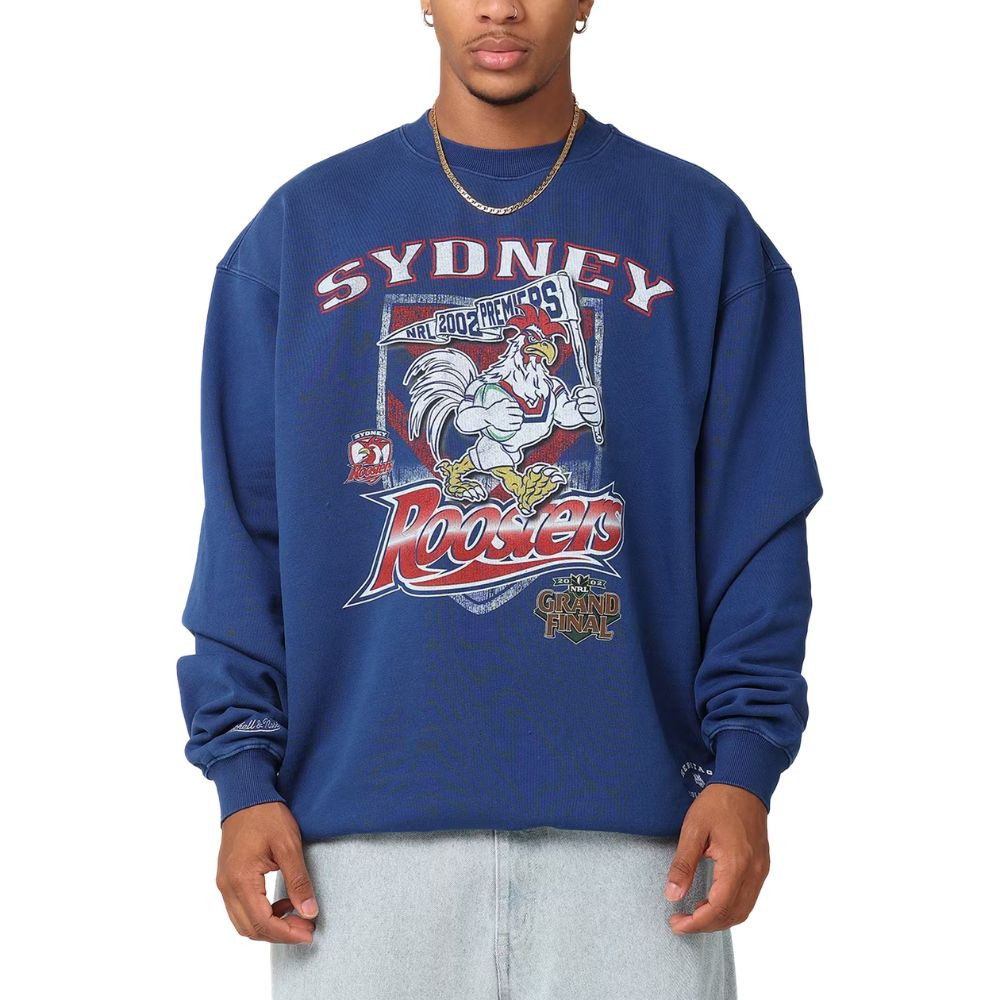 Sydney Roosters 2024 Mitchell & Ness Mens 2002 Premiers Crew - Roosters ...