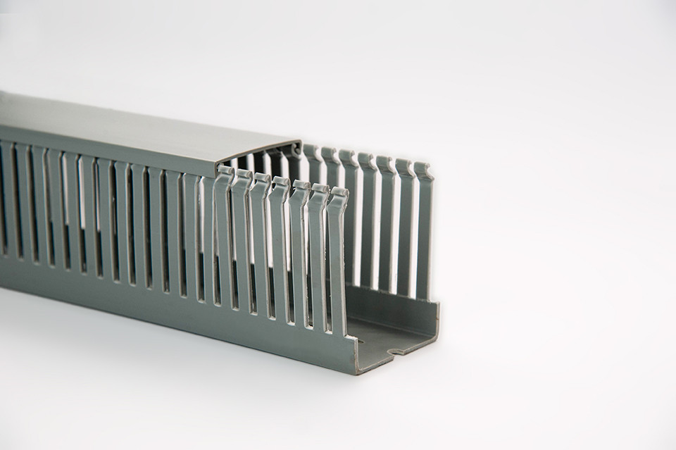 Control Panel Supply | Custom Cut GRAY High Density Wiring Duct and Cover
