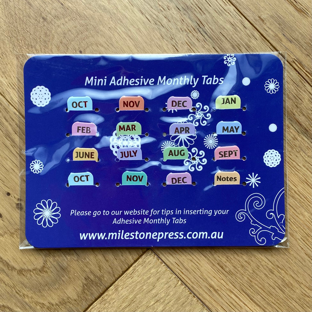 Pink Adhesive Monthly Tabs