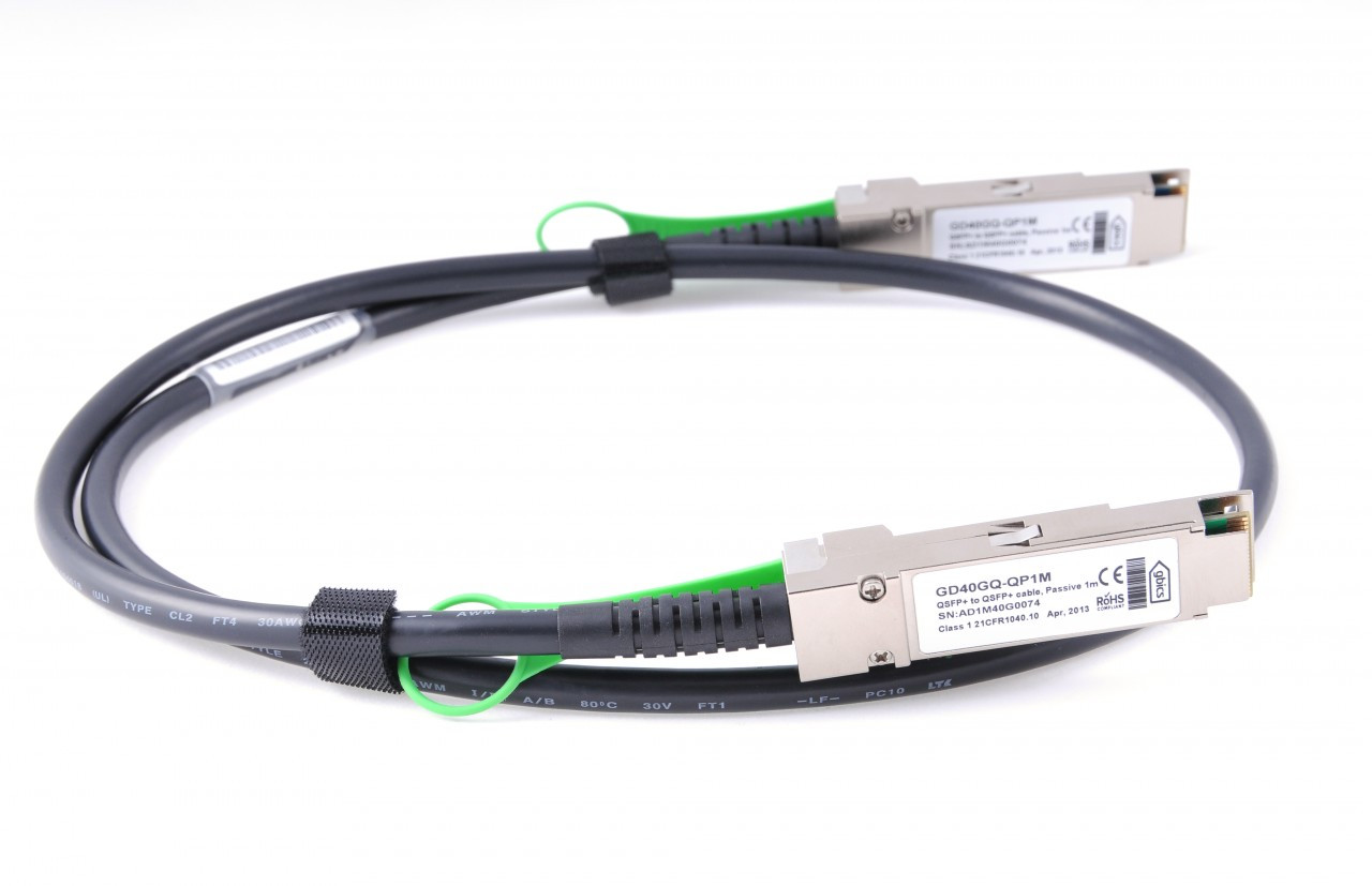 DAC-QSFP-40G-2M - Dell EMC Compatible - 2m 40G QSFP+ Passive Direct Attach Copper Cable - GBICS.com